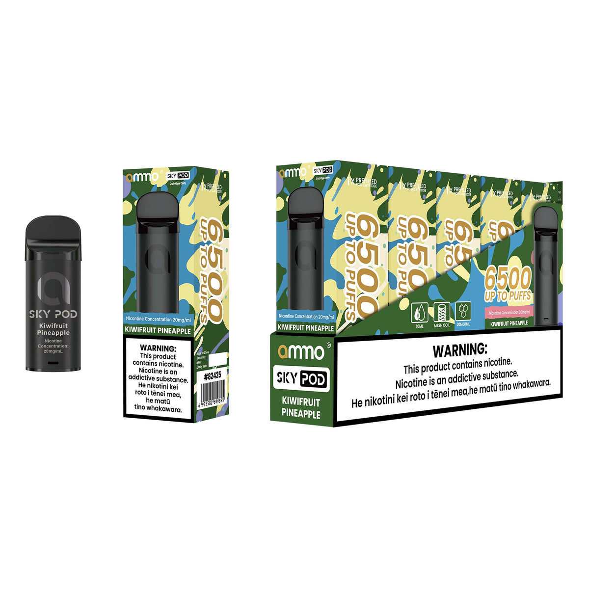 Ammo SKY Pod 20mg/mL - Kiwifruit Pineapple 6500 puffs — Vape Nation