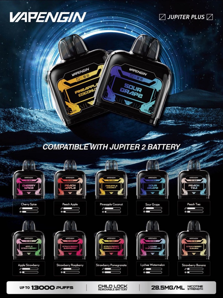 VAPENGIN JUPITER 2 PLUS 13000 PUFFS - POD Grape — Vape Nation