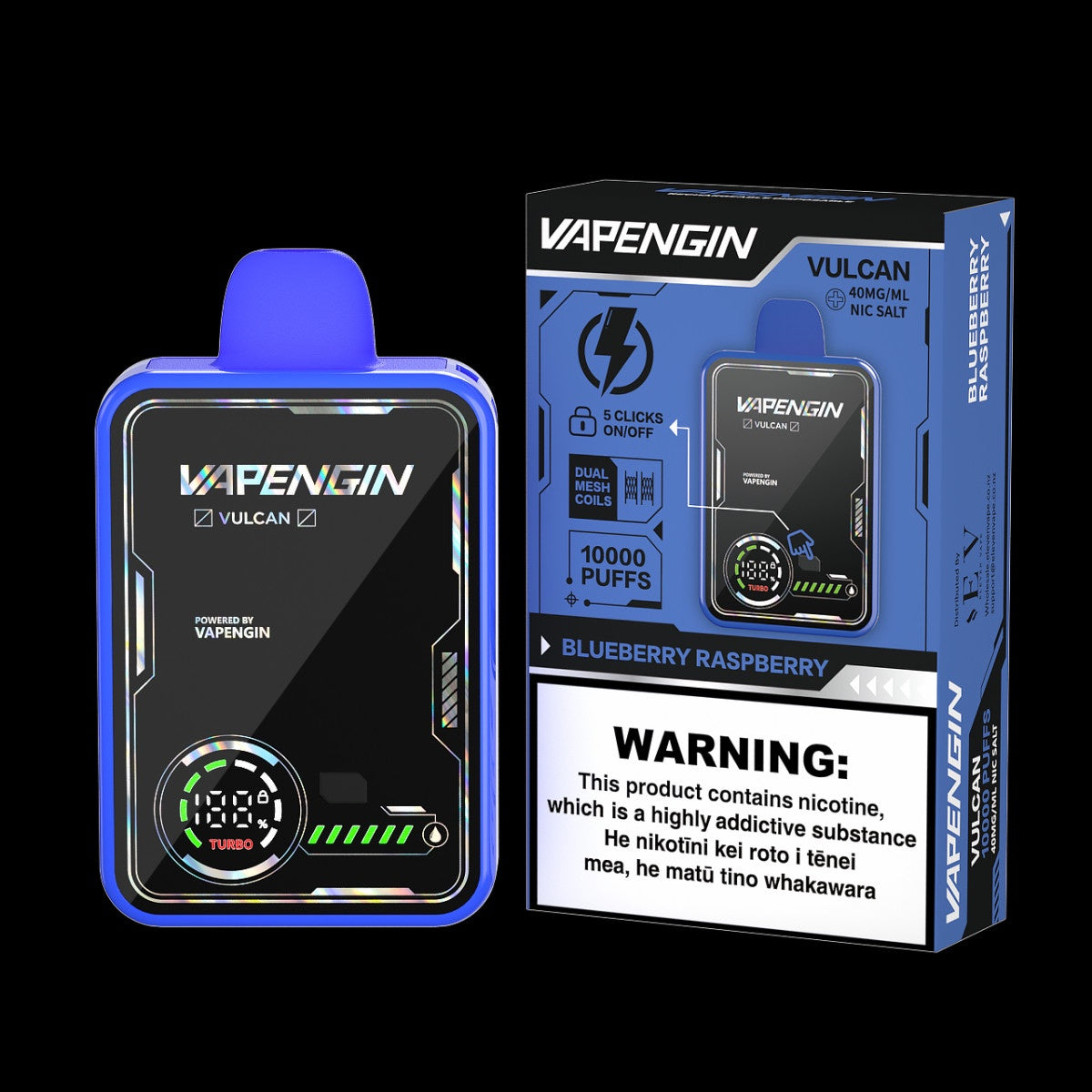 VAPENGIN VULCAN DISPOSABLE VAPE -10000 PUFFS BLUEBERRY RASPBERRY — Vape ...